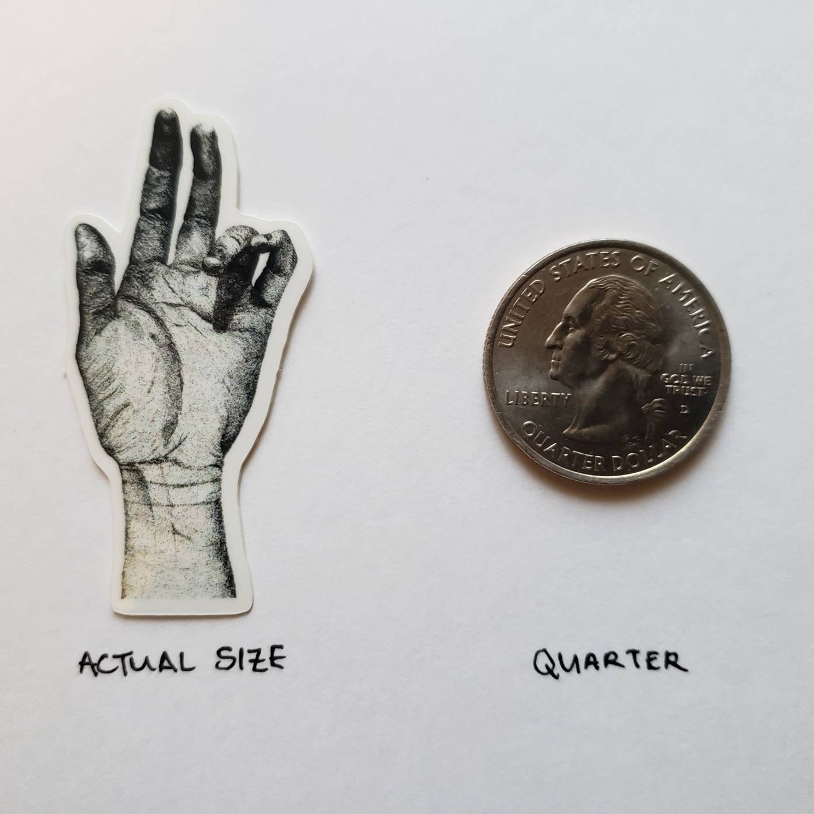 Hand Sticker 1 x 2 Waterproof | Etsy