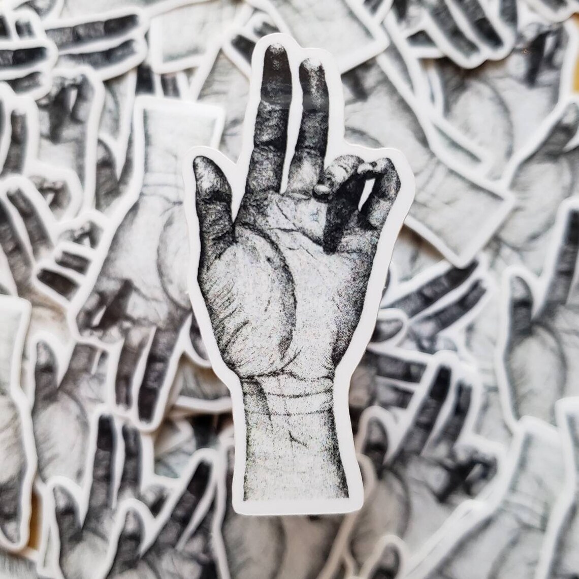 Hand Sticker 1 x 2 Waterproof | Etsy