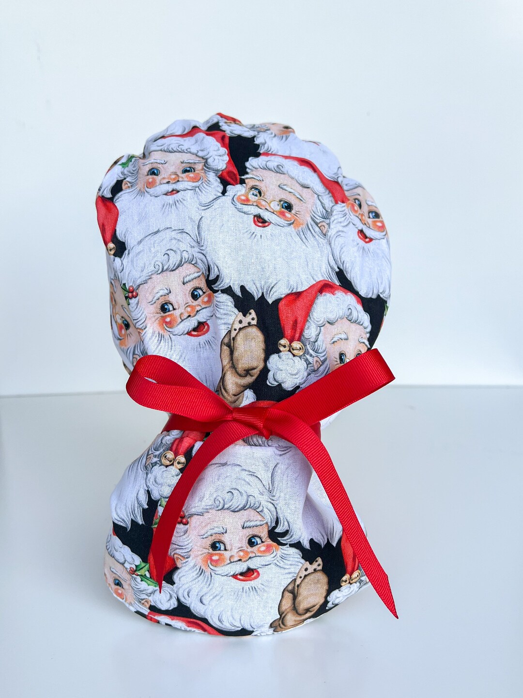 Limited Christmas Vintage Santa Ponytail Scrub Cap or Euro Style Scrub ...