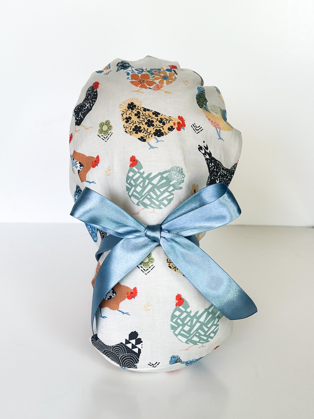 Ponytail Scrub Hat Chickens,chicken Scrub Hat, Rooster Scrub Cap ...