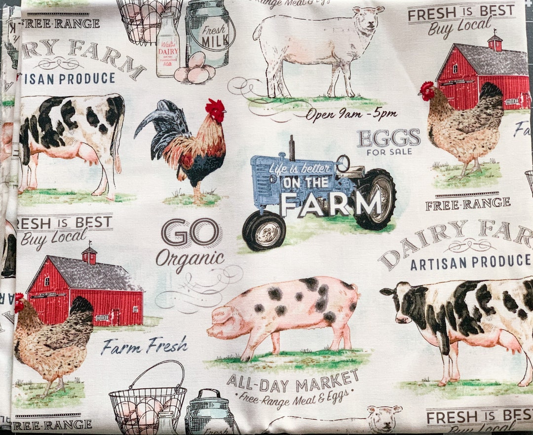 Ponytail Scrub Hat Farmers Market, Rooster, Dairy Cow, Eggs, Scrub Cap ...