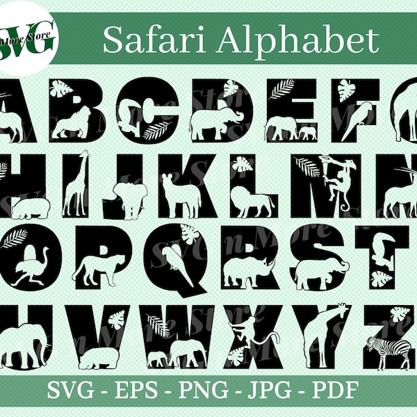 Safari Letters - Etsy
