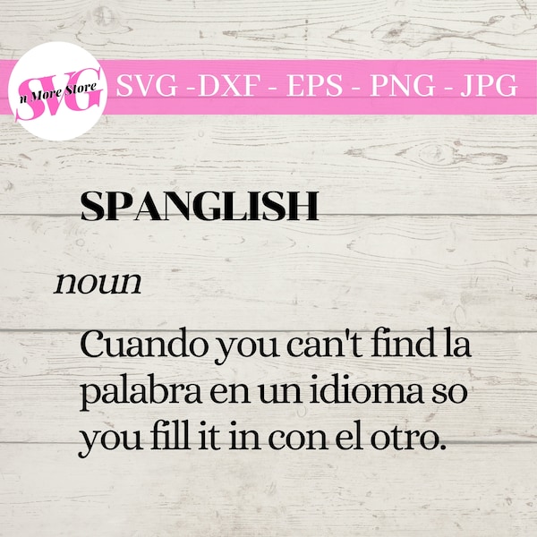 Spanglish Svg - Etsy