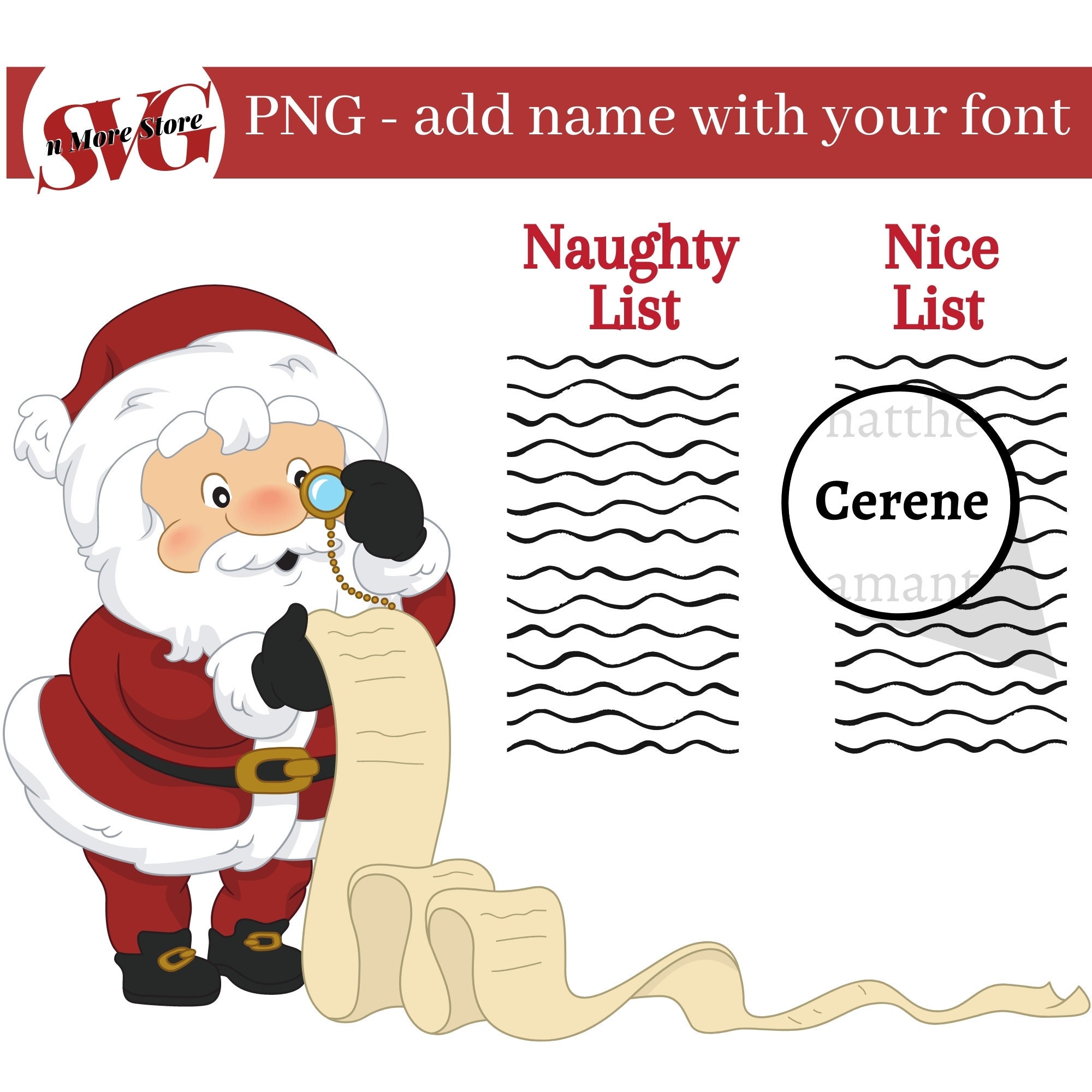 Santa's Naughty & Nice List you add the name Were they | Etsy