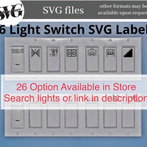 SVG 8 Light Switch Labels Options / Outlet Labels / You Can Make Light ...