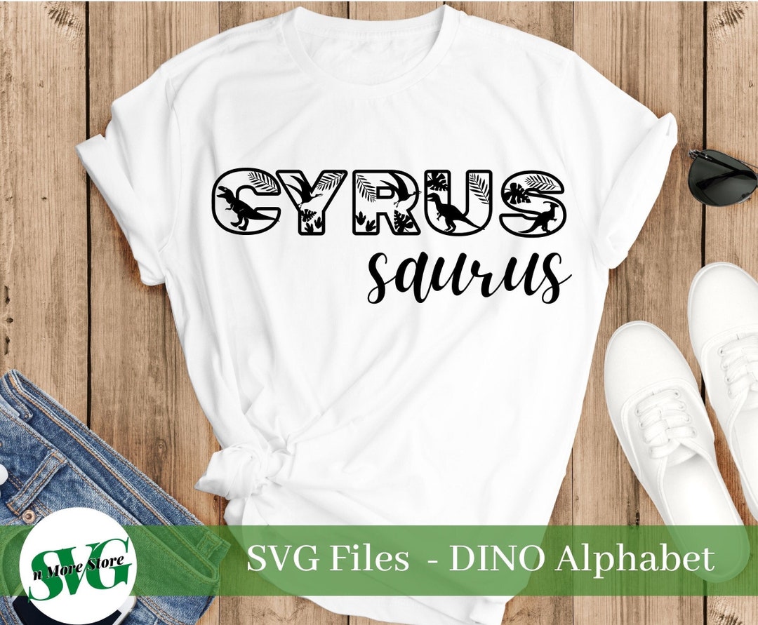 Dinosaur Alphabet Saurus SVG PNG, Dinosaur Letters, Dinosaur Font ...