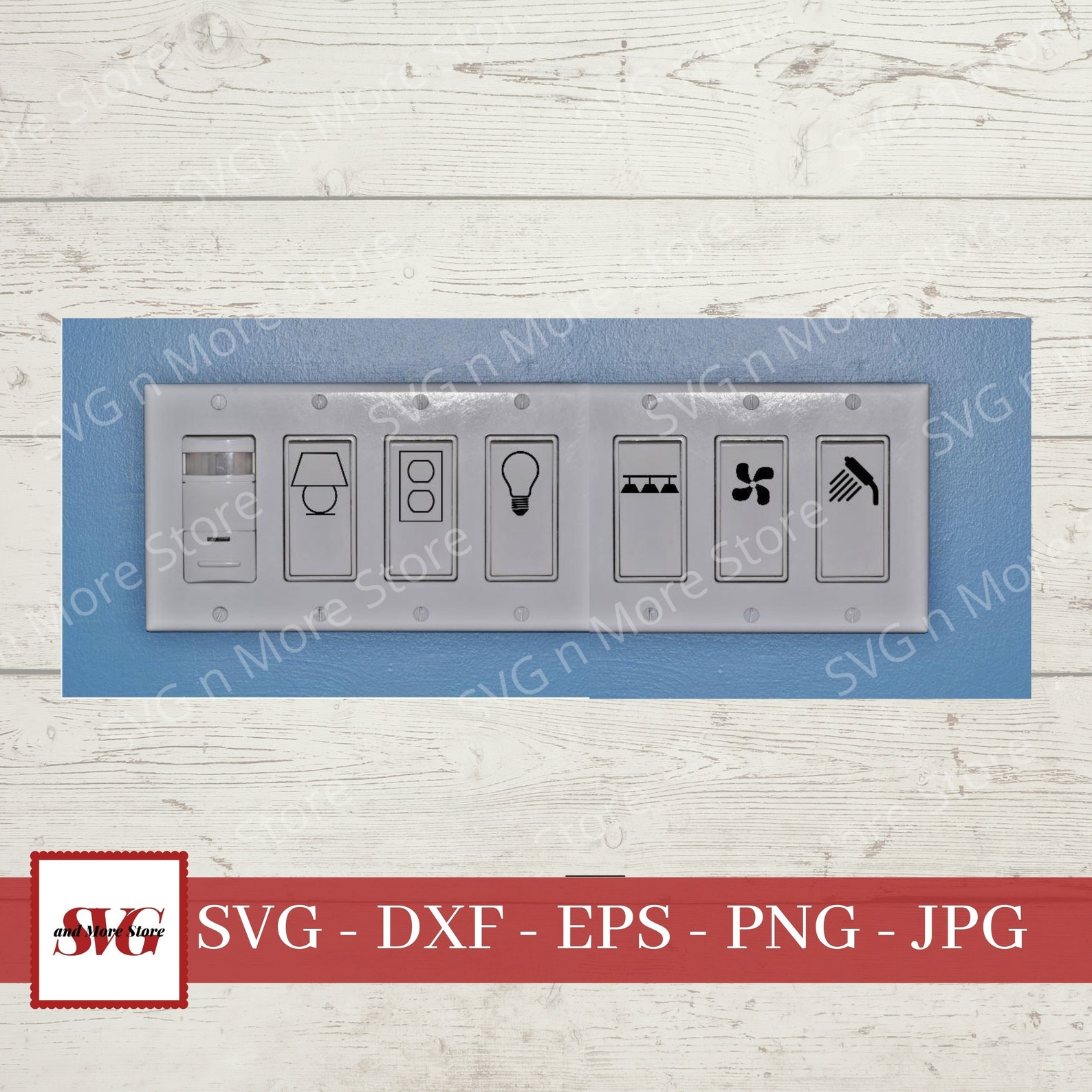 SVG 8 Light Switch Labels Options / Outlet Labels / You Can Make Light ...