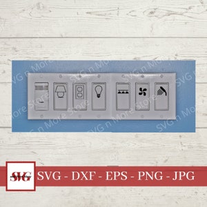 SVG 8 Light Switch Labels Options / Outlet Labels / You Can Make Light ...