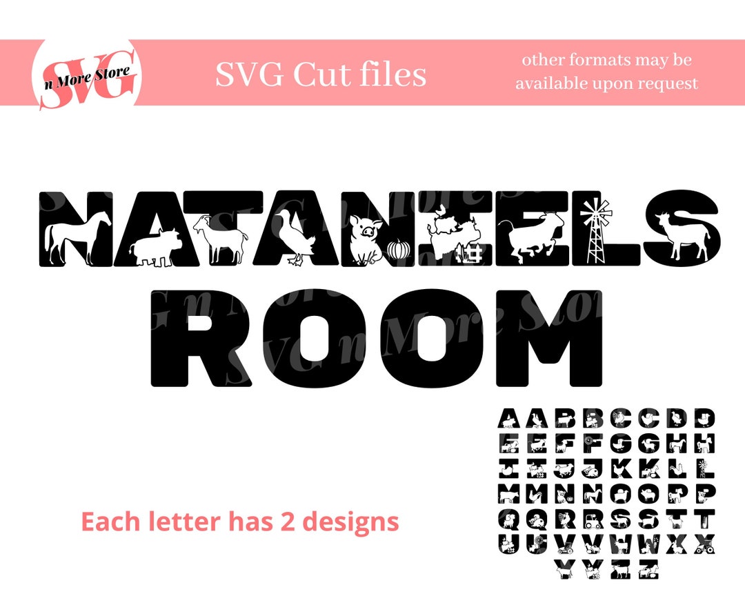 Farm Alphabet Bundle SVG PNG Eps Jpg Pdf, Farm Animals ABC Alphabet ...