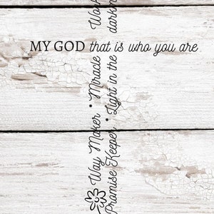 Waymaker Prayer Cross With Flower SVG - Way Maker Prayer Cross With ...