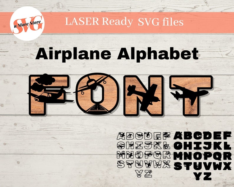 Airplane Alphabet SVG PNG Airplane Letters SVG Plane Font - Etsy