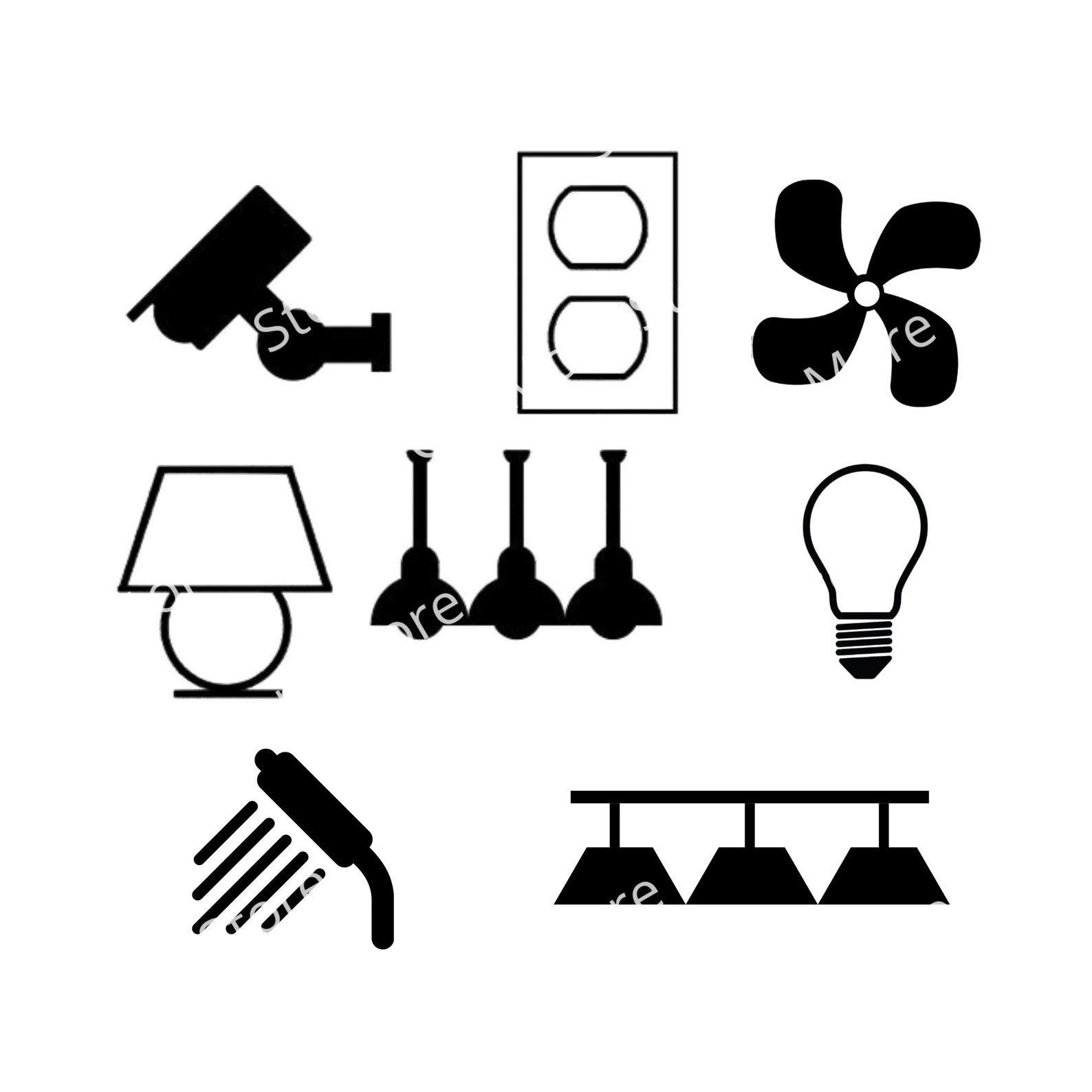 SVG 26 Light Switch SVG Labels Options Bundle / Easy to Use / Outlet ...