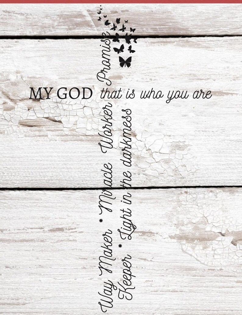 Waymaker Cross SVG Way Maker Miracle Worker Promise Keeper | Etsy