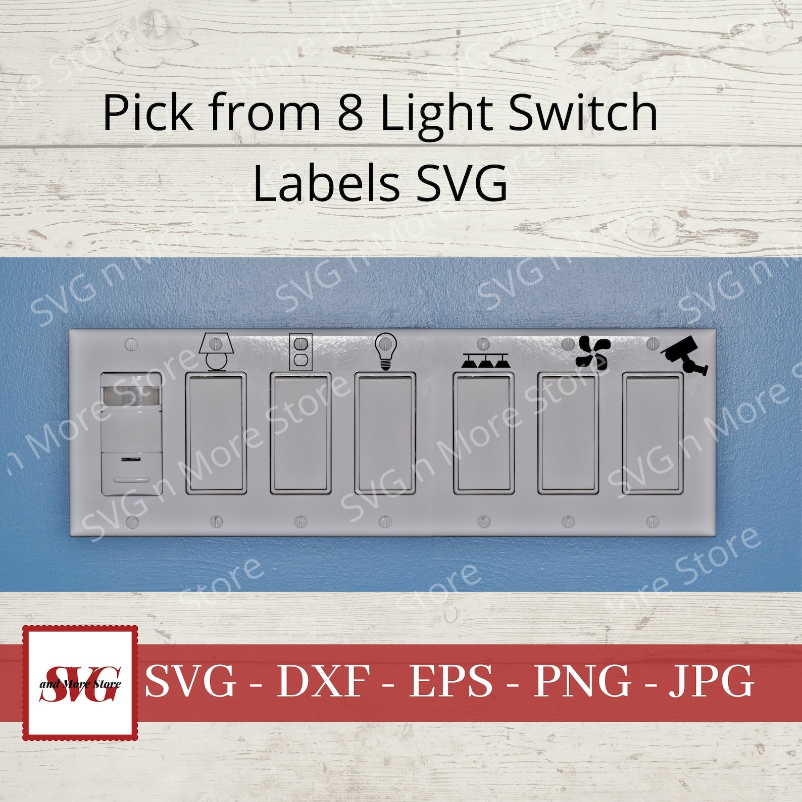 SVG 8 Light Switch Labels Options / Outlet Labels / You Can Make Light ...