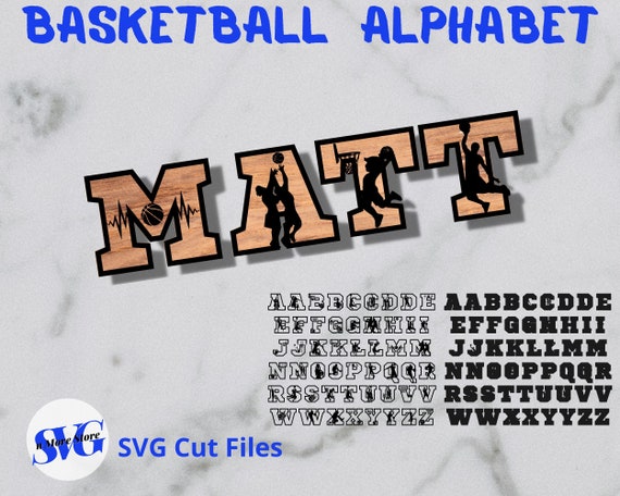Basketball Alphabet Bundle SVG Basketball ABC Alphabet Hoops - Etsy