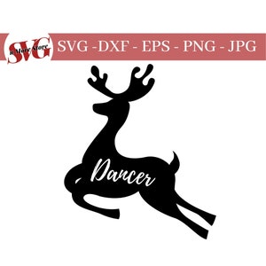 9 Santa's Reindeer SVG Dasher, Dancer, Prancer, Vixen, Comet, Cupid ...