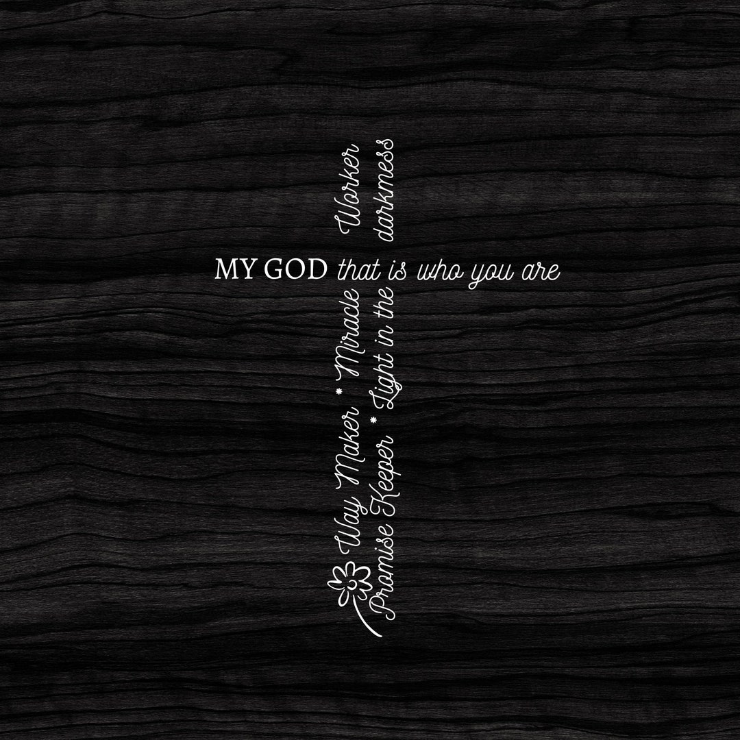 Waymaker Prayer Cross With Flower SVG - Way Maker Prayer Cross With ...