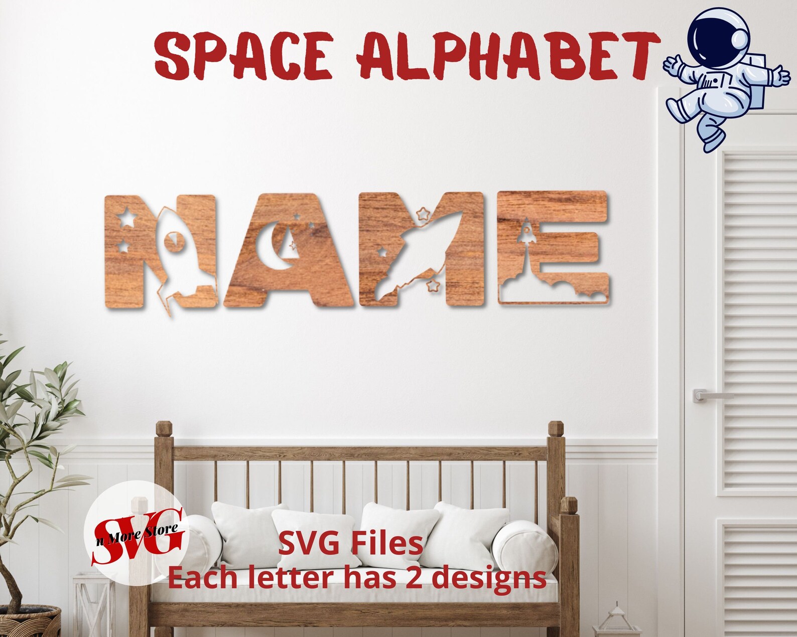 Space Alphabet Bundle SVG, Space Ship ABC Alphabet, Planets Letters Svg ...