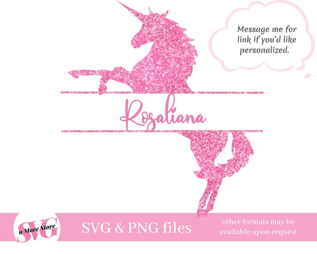 Split Unicorn Svg Png Unicorn Monogram Birthday Girl Unicorns Svg Png