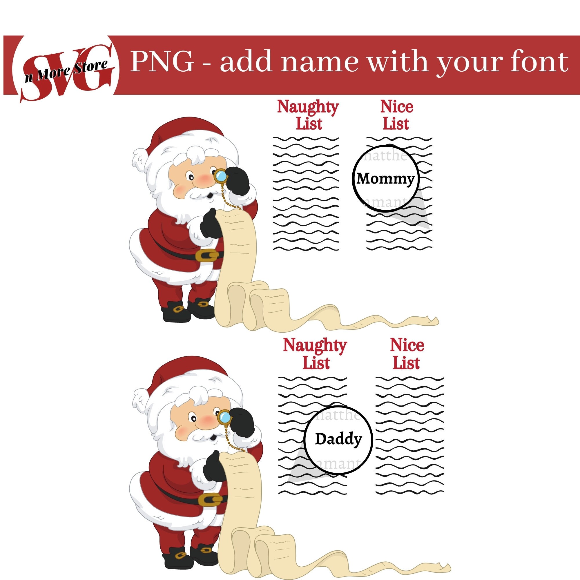 Santa's Naughty & Nice List you add the name Were they | Etsy