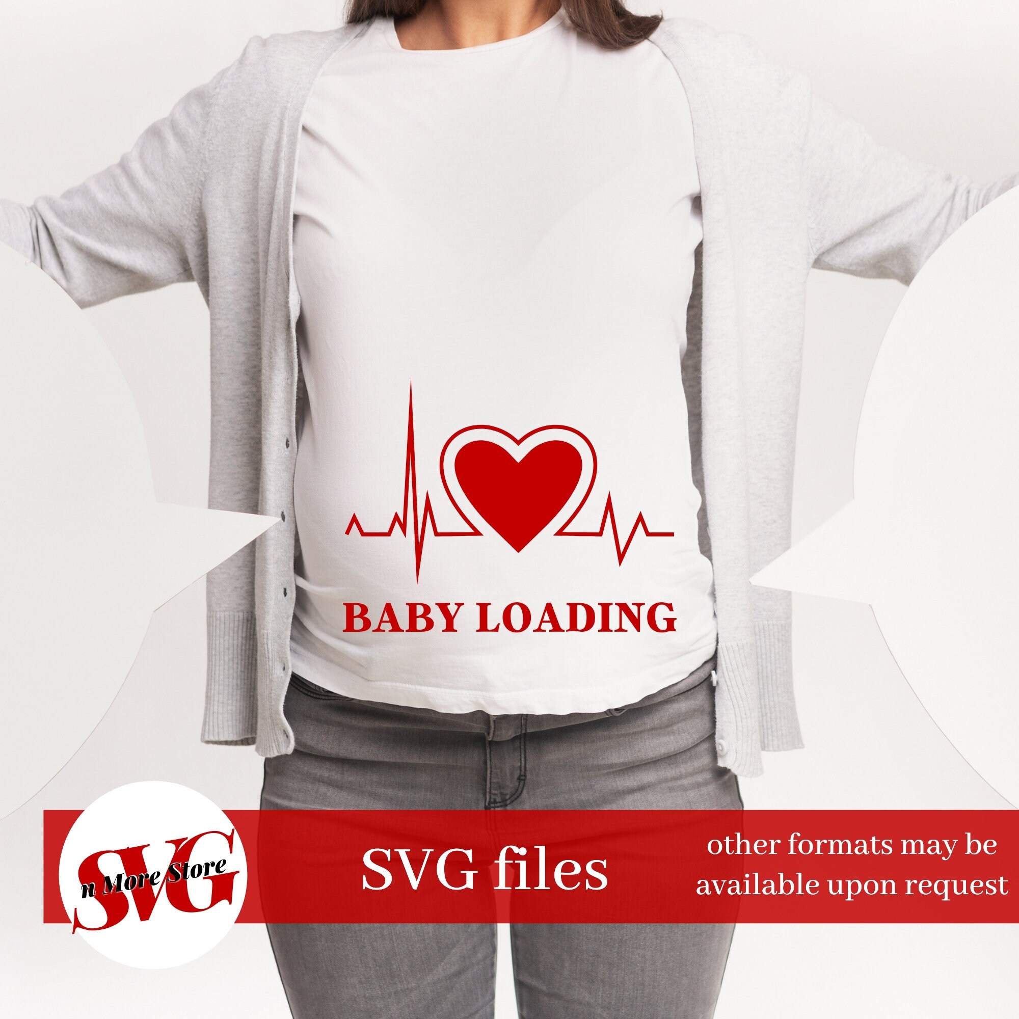 Baby Loading SVG Funny Pregnant New Mom Cute Valentines Day | Etsy