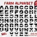 Farm Alphabet Bundle SVG Farm Animals ABC Alphabet Cow Pig - Etsy