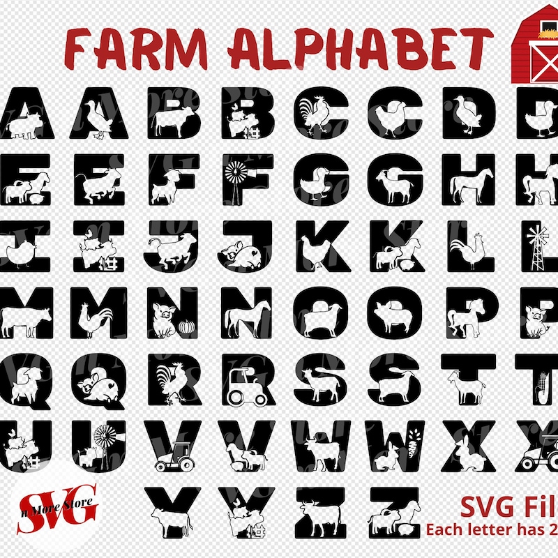 Letters Animals - Etsy