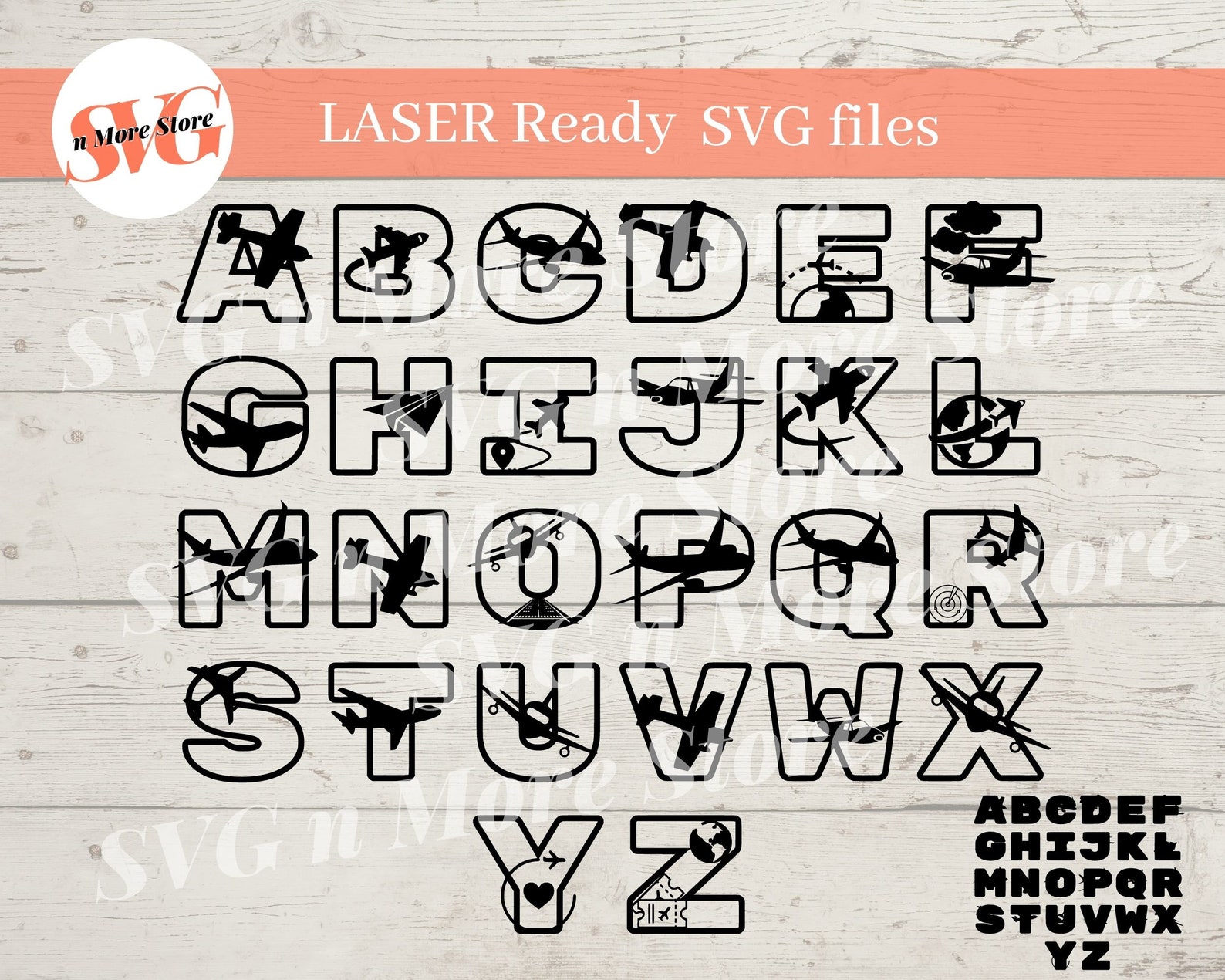 Airplane Alphabet SVG PNG Airplane Letters SVG Plane Font - Etsy