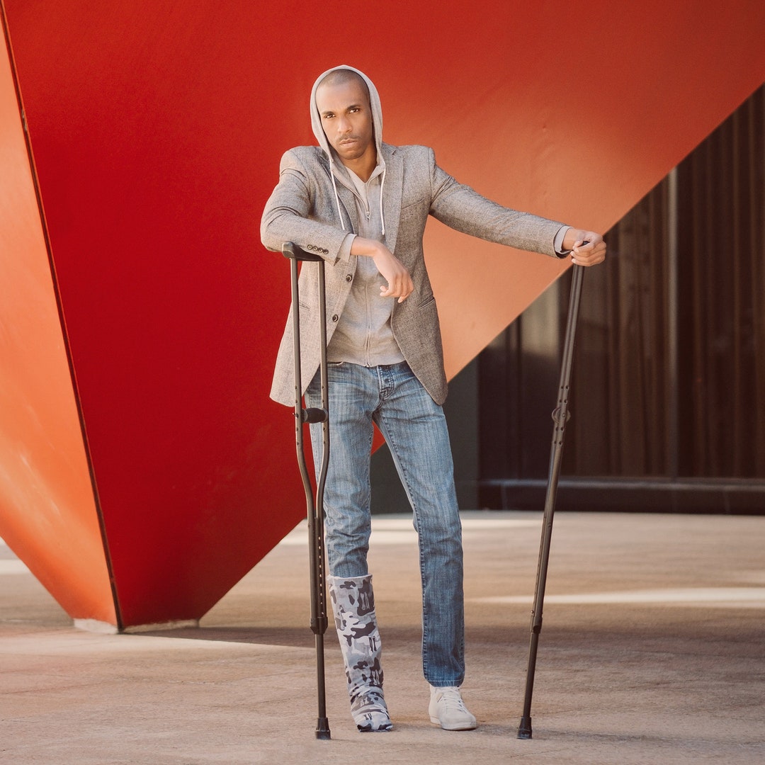 Cast Cover | Leg | Watercolor Camouflage Black - Etsy