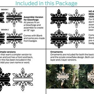 Snowflake Signs & Ornaments - Includes Assemble Version - Laser Cut ...