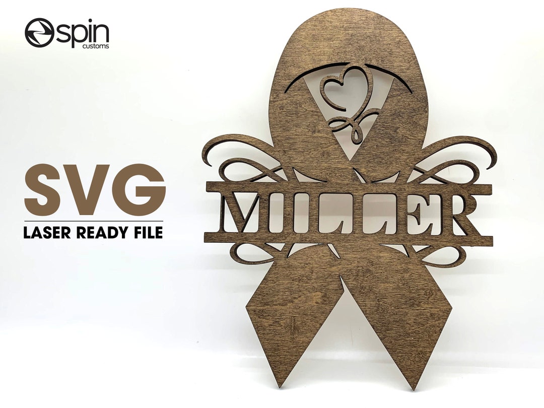 Ribbon Split Monogram - Digital File - SVG - Glowforge - Cricut - Laser ...