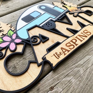 Camp Camper Sign - Easy Finish - Laser Cut File - Glowforge and All ...