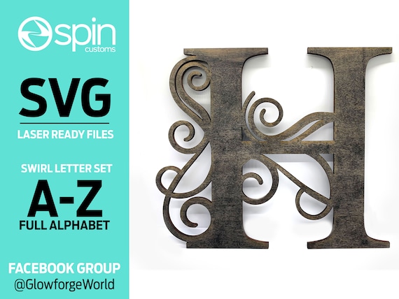 Swirl Letter Set Full Alphabet Digital Cut File SVG - Etsy Australia