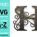 Swirl Letter Set - Full Alphabet - Digital Cut File - SVG - Glowforge ...