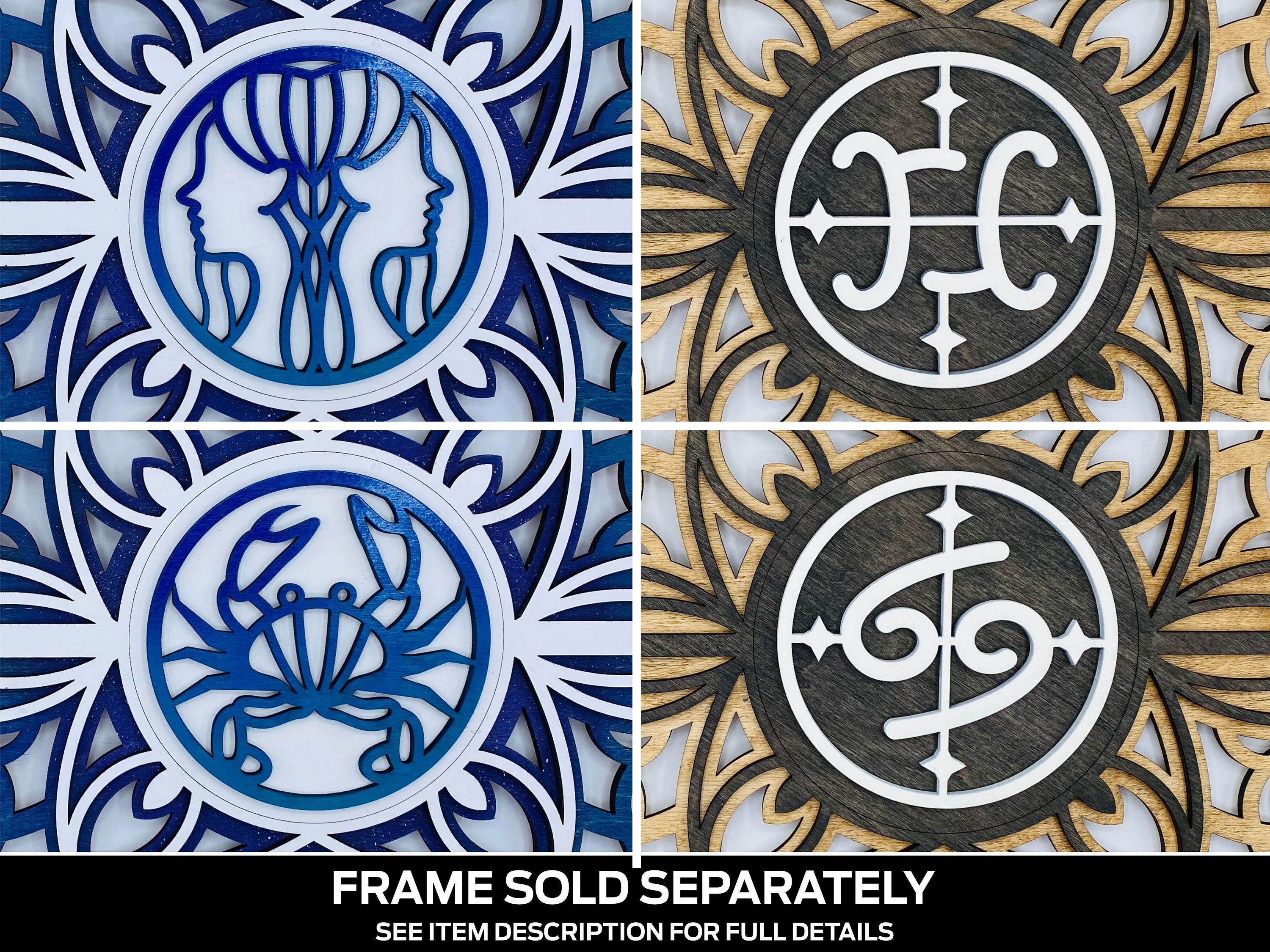 Zodiac Art for Layered Frame Sets ADD ON FILE Laser Ready - Etsy