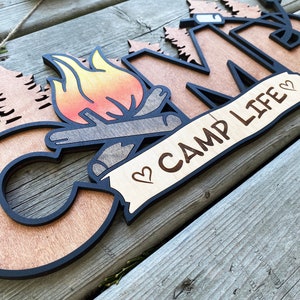 Camping Bonfire Sign - Easy Finish - Laser Cut File - Glowforge and All ...