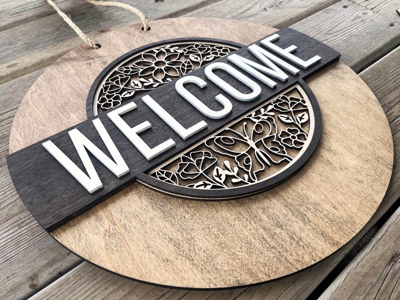Interchangeable Welcome Sign - Glowforge and Lightburn Tested - for All ...