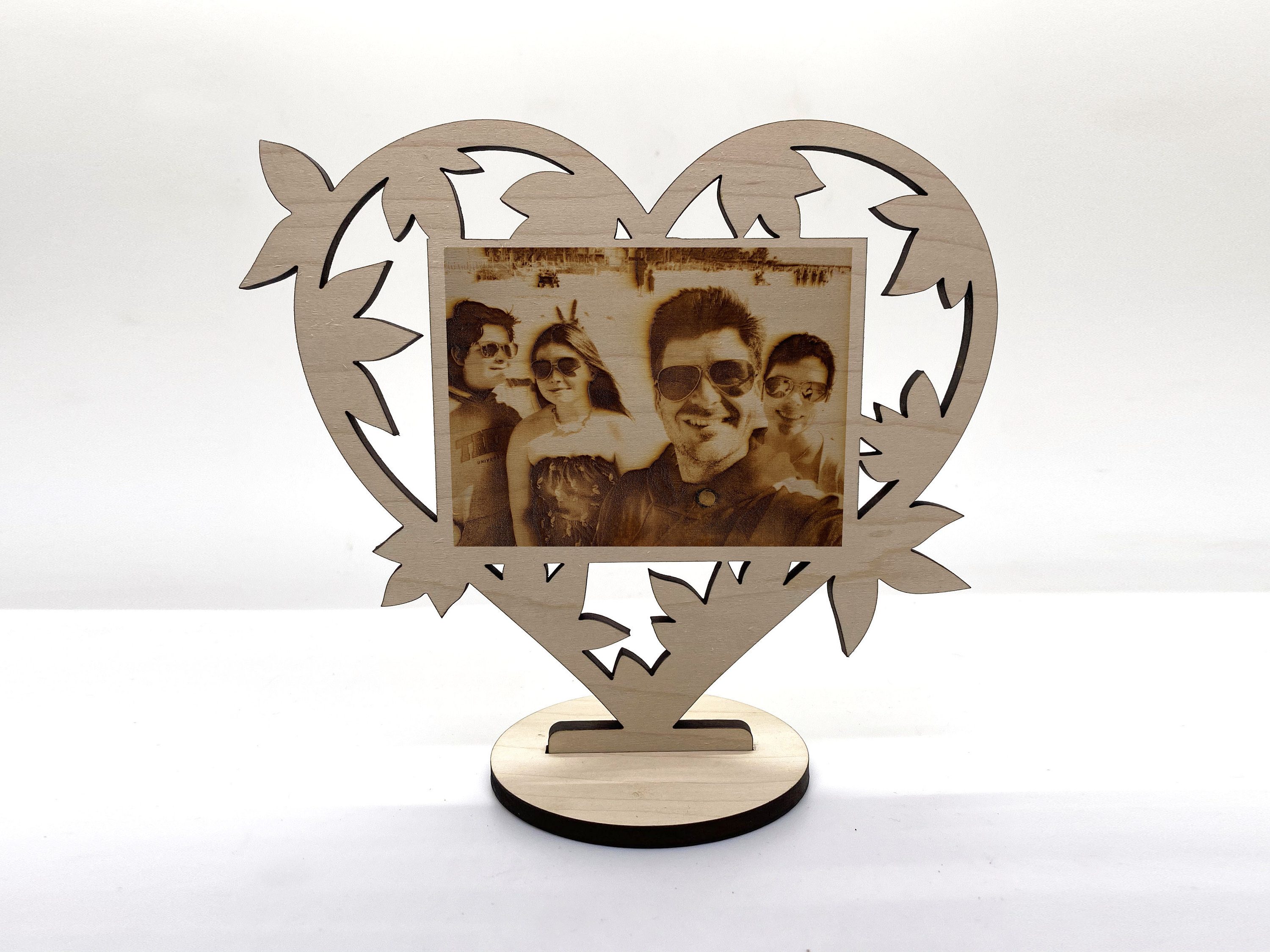 Heart Stands With Engrave Area Laser Ready File Glowforge - Etsy