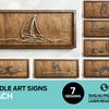 Landscapes Line Art Signs - 7 Designs - Glowforge and Lightburn Tested ...