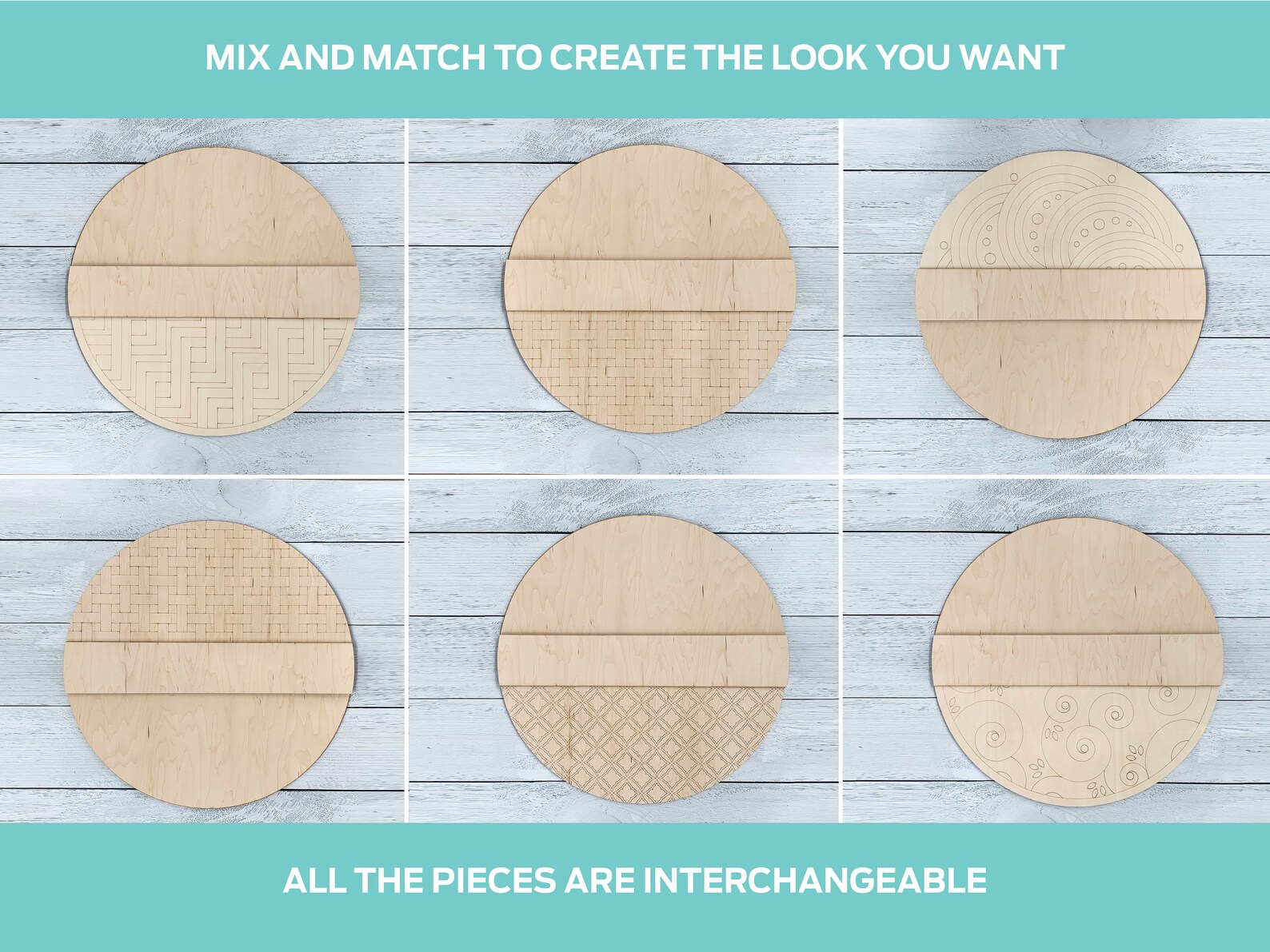Assemble Round Blanks With 8 Different Patterns for Mix and Match ...