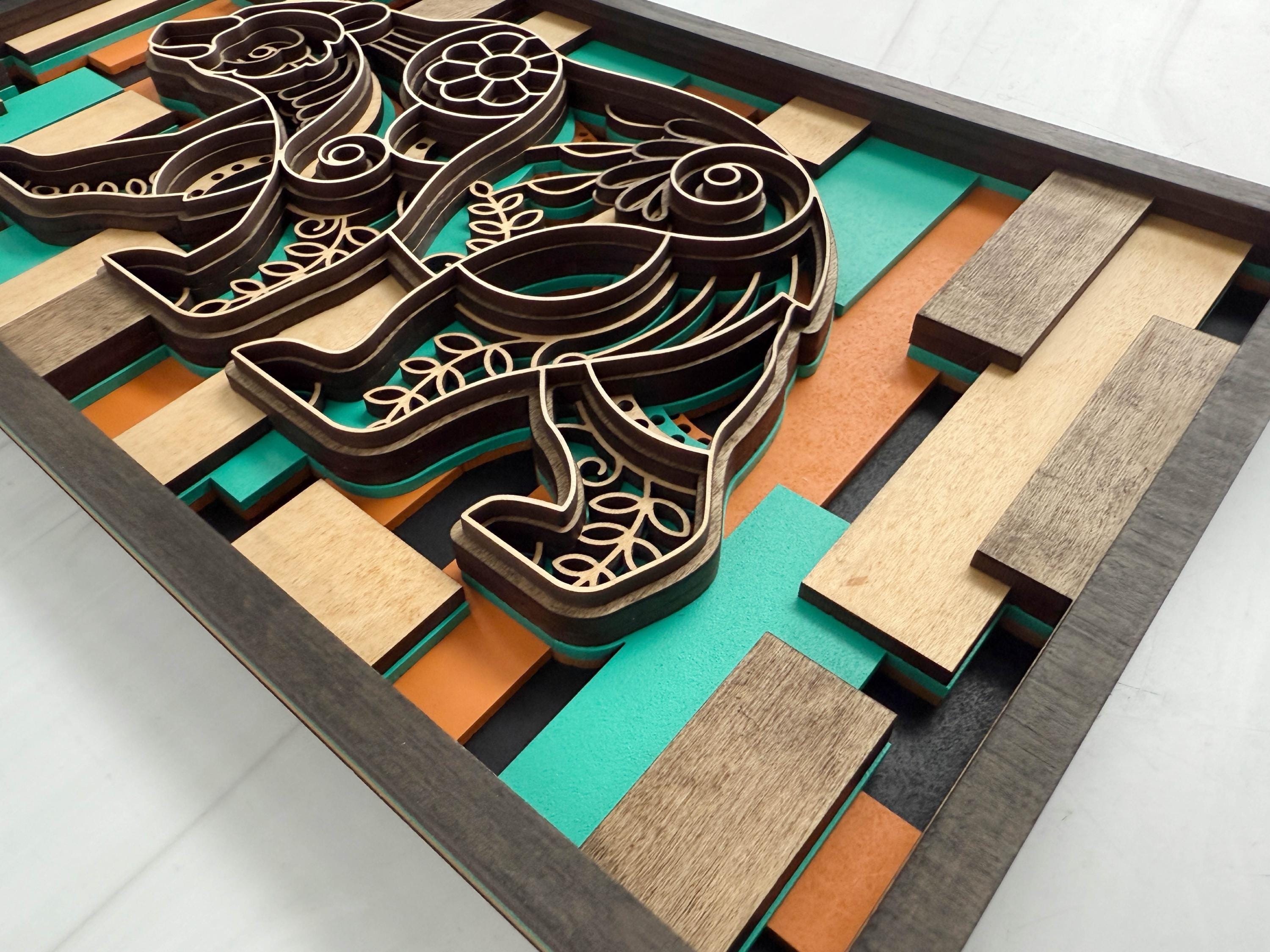 Layered Bear Sign - Laser Ready File - Glowforge and All Lasers - Etsy