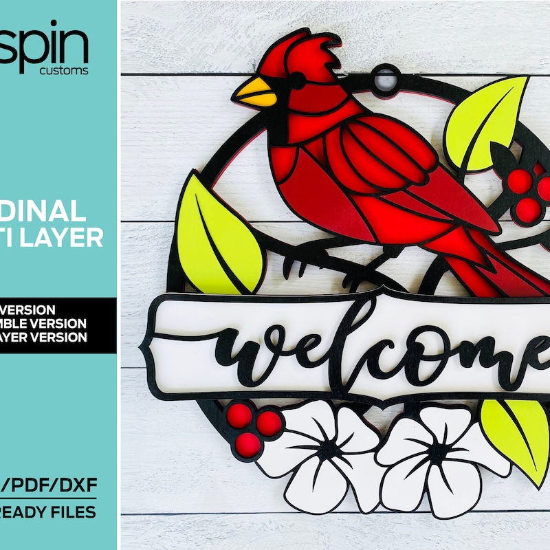 Cardinal Welcome Sign - Etsy