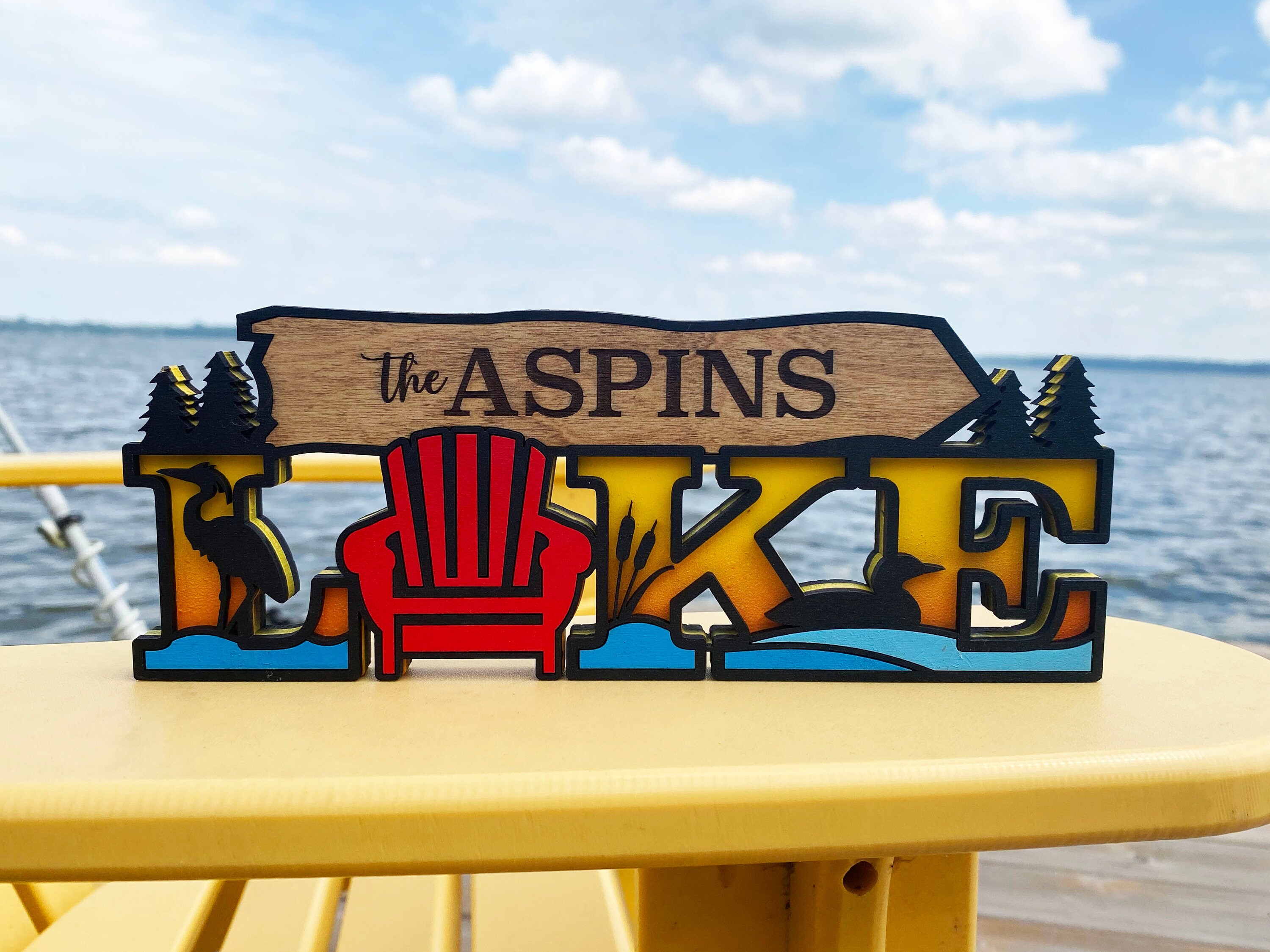Lake Sign and Stands - Laser Cut Files - Glowforge and All Lasers - Etsy