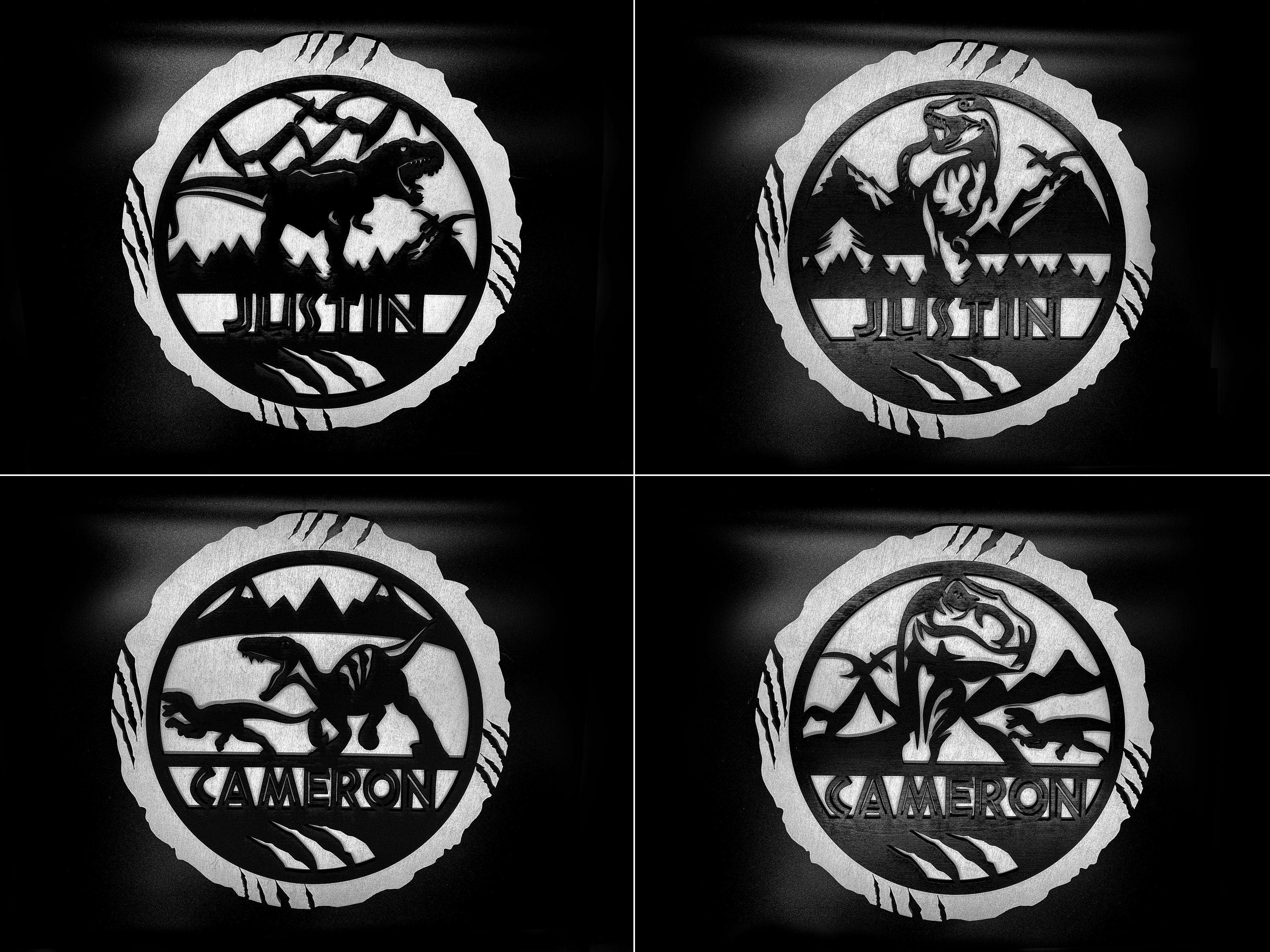 Dinosaur Rounds Bundle 10 Custom Designs Digital Laser - Etsy