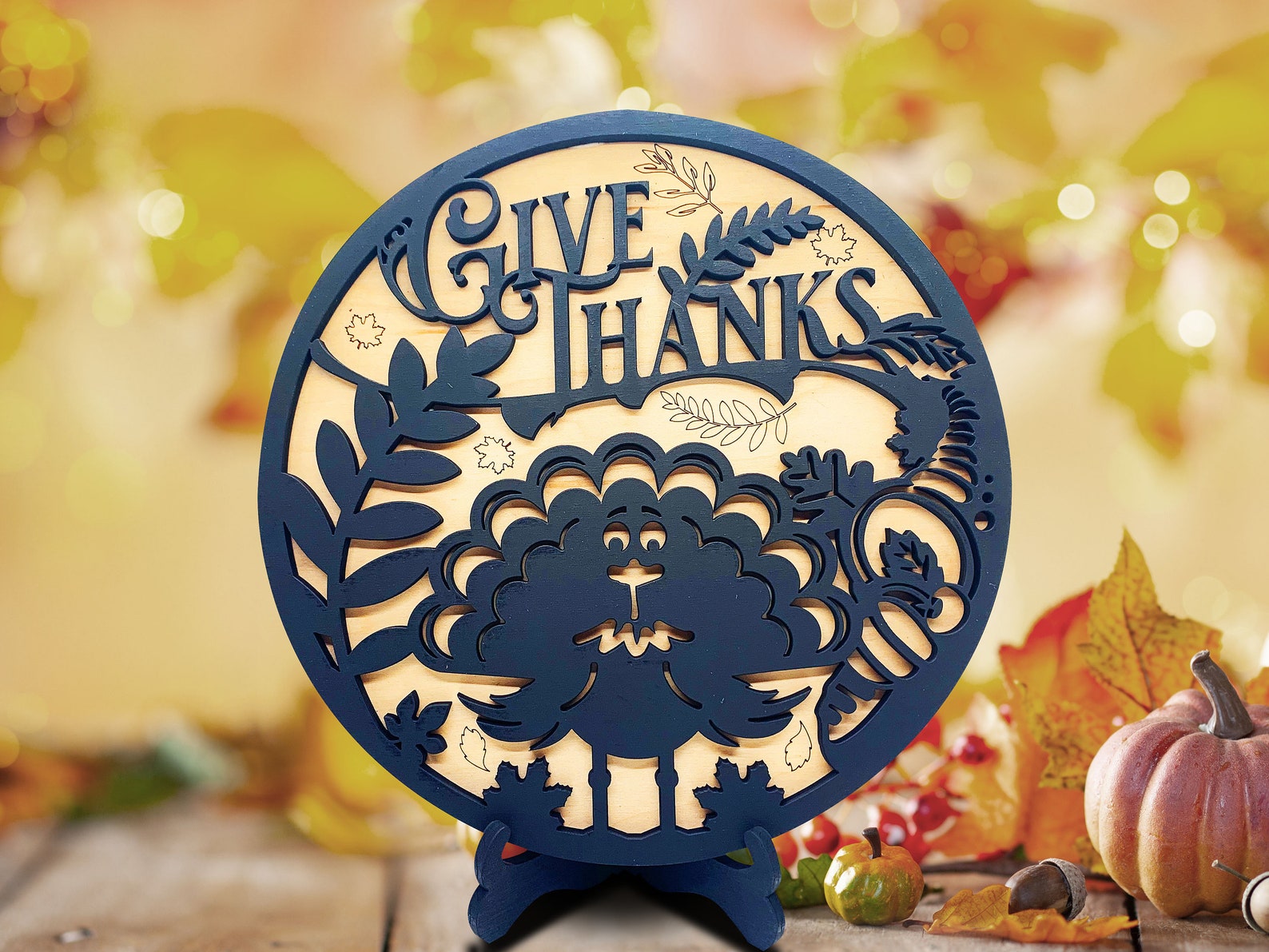 Thanksgiving Table Set - Laser Ready Cut File - Glowforge - SVG - Etsy