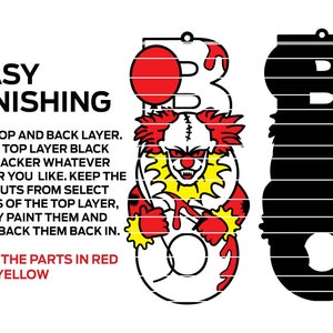 SCARY CLOWN "boo" Sign - Halloween - Laser Ready File - Glowforge and ...