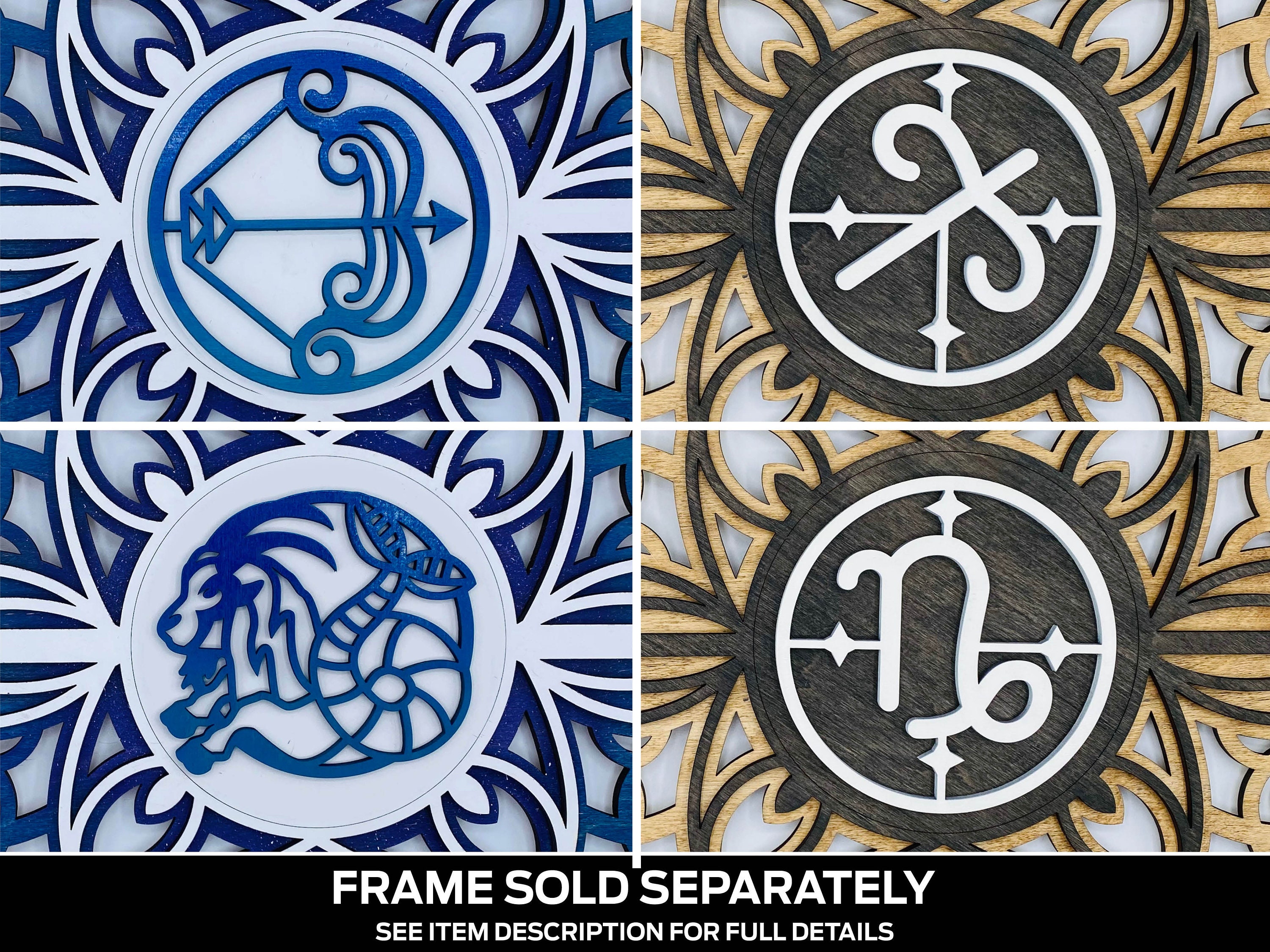 Zodiac Art for Layered Frame Sets ADD ON FILE Laser Ready - Etsy