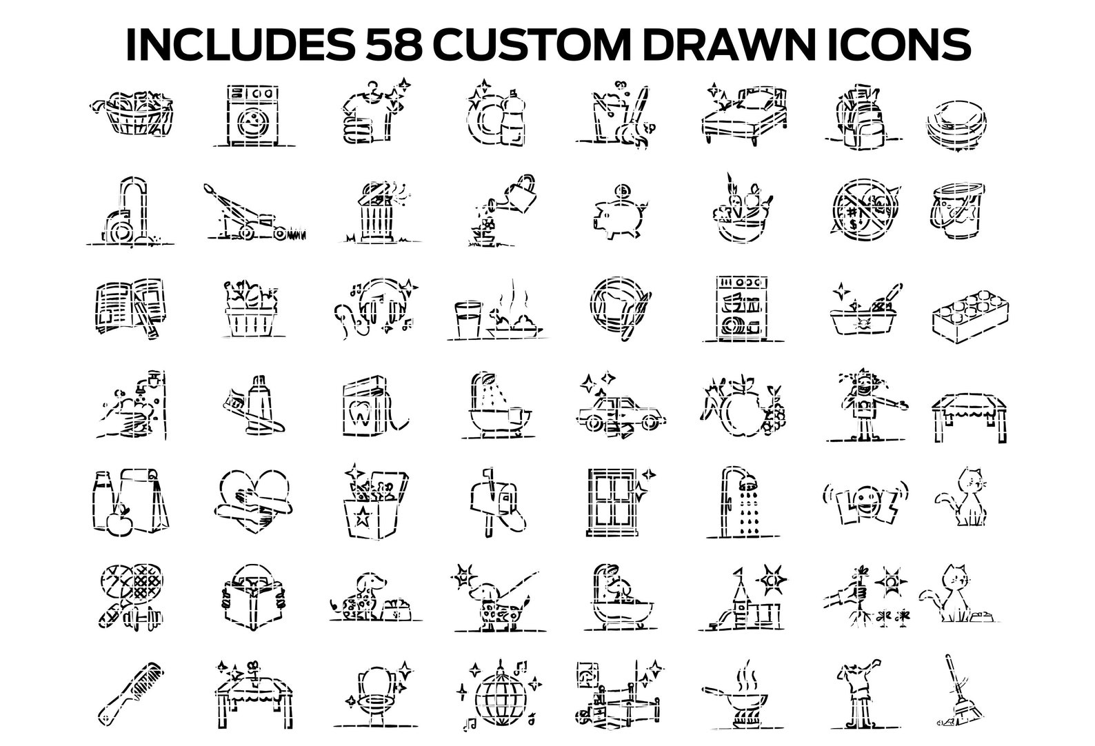 Chore Chart Drawings/icons - SVG - Etsy
