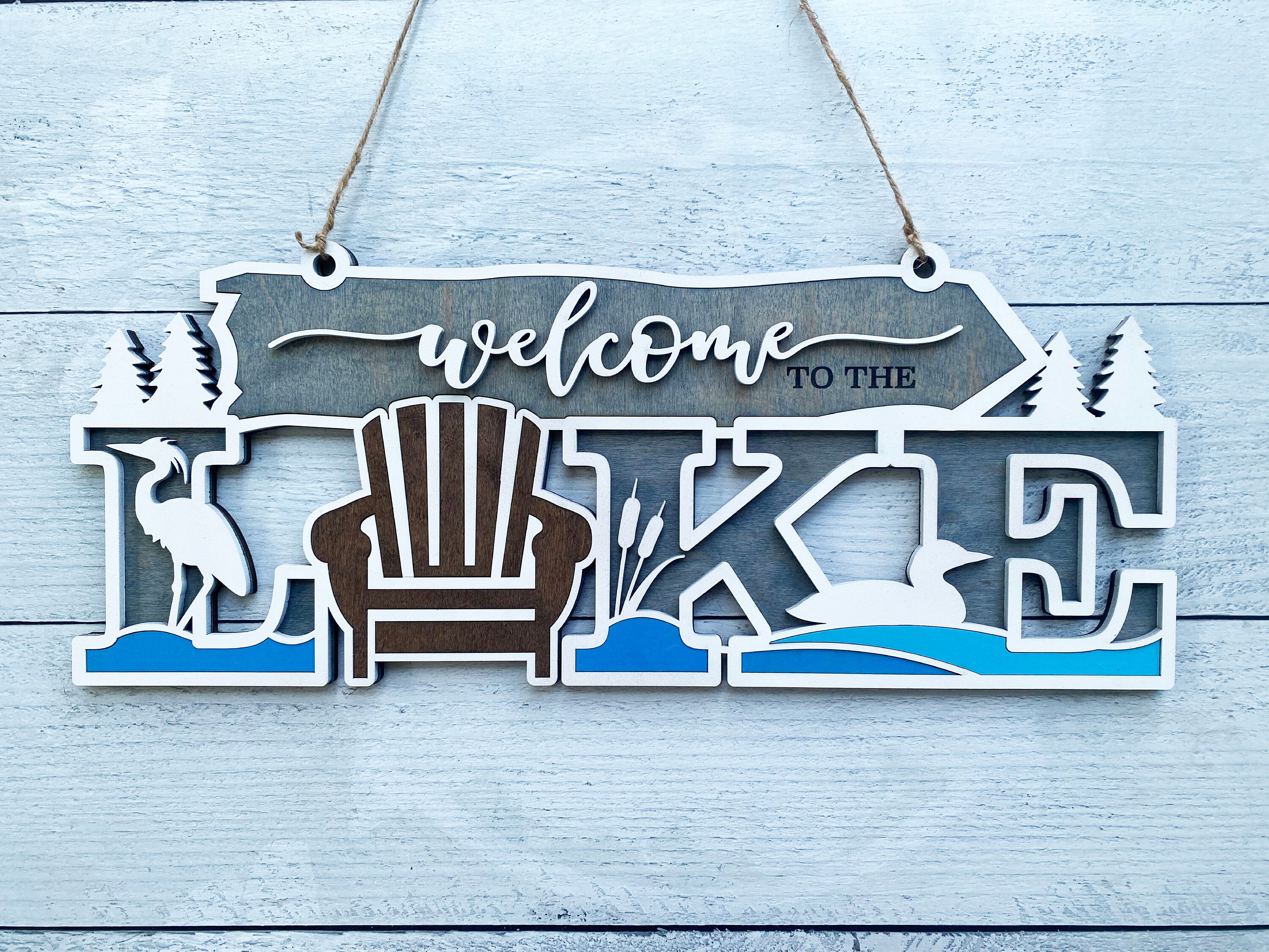 Lake Sign and Stands - Laser Cut Files - Glowforge and All Lasers - Etsy