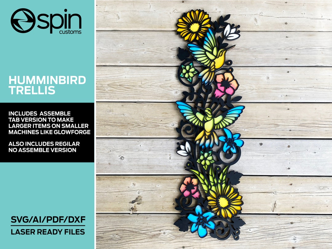 Hummingbird Vertical Garden Trellis - Layered Assemble and Non Assemble ...